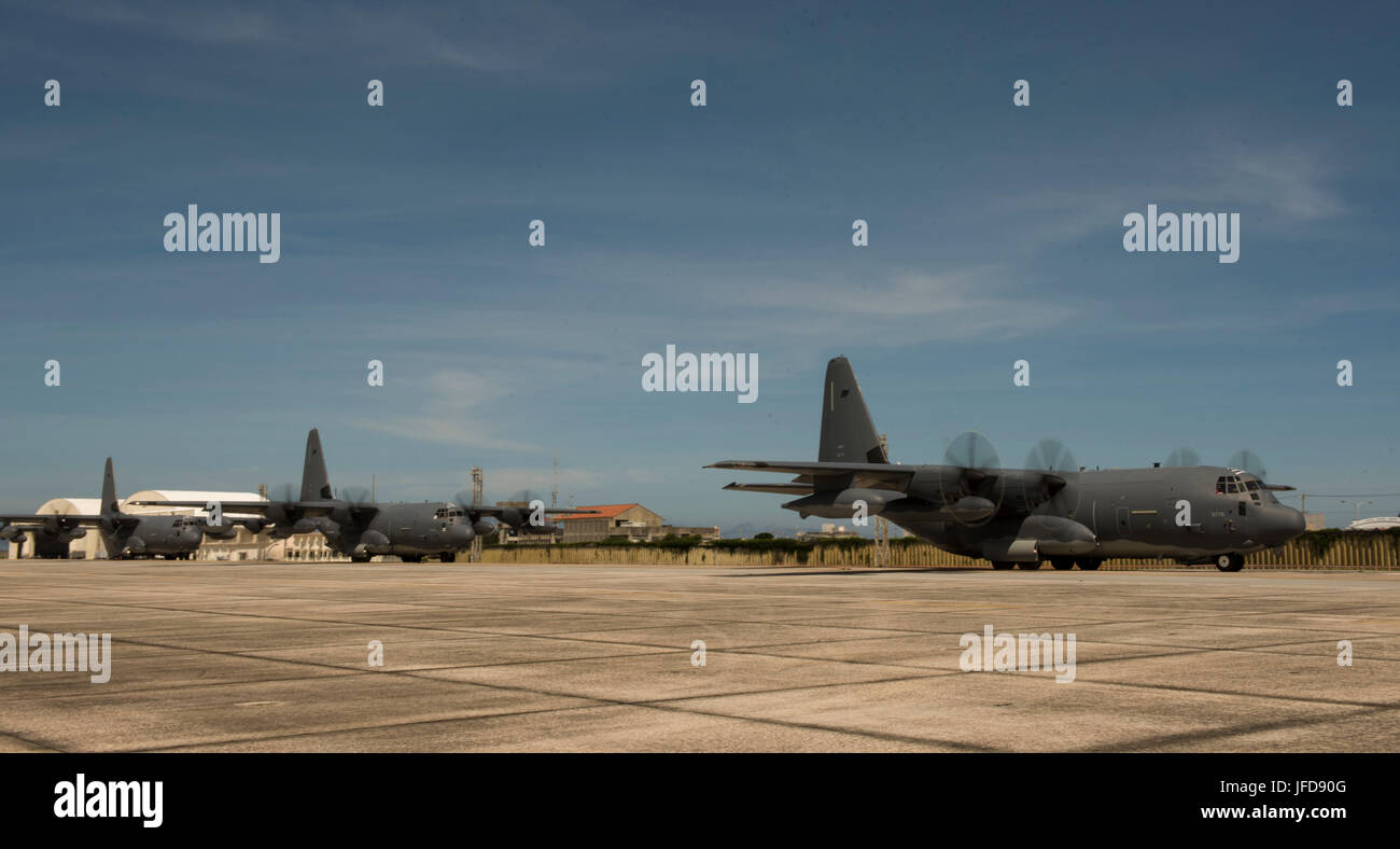 U.S. Air Force MC-130J Commando IIs from the 17th Special Operations ...