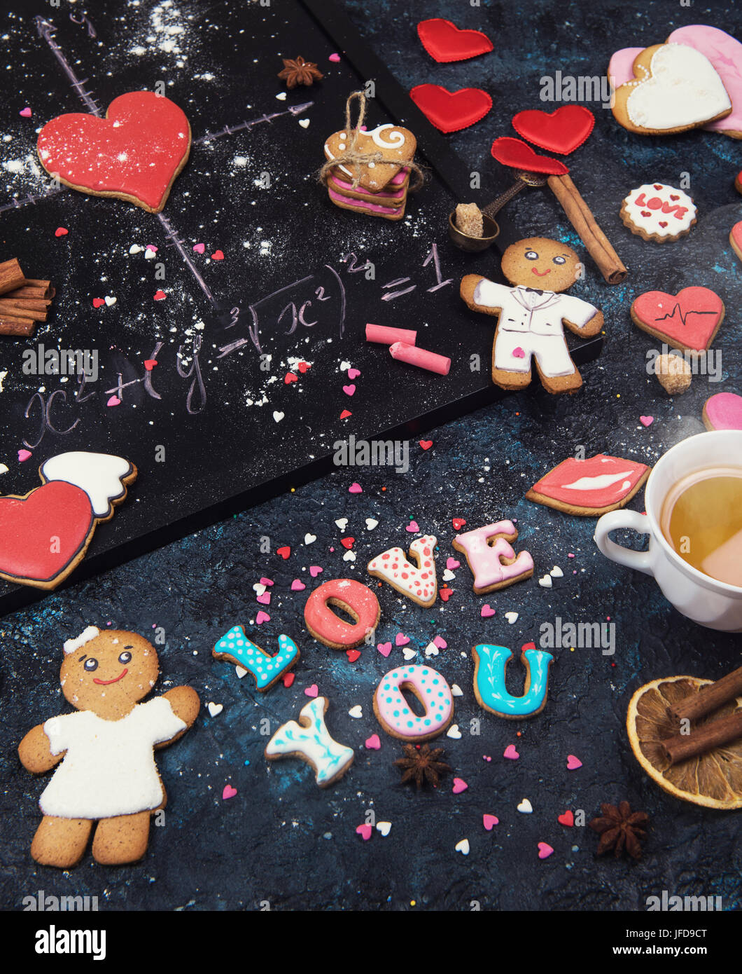 Math, hearts, formula of love Stock Photo - Alamy