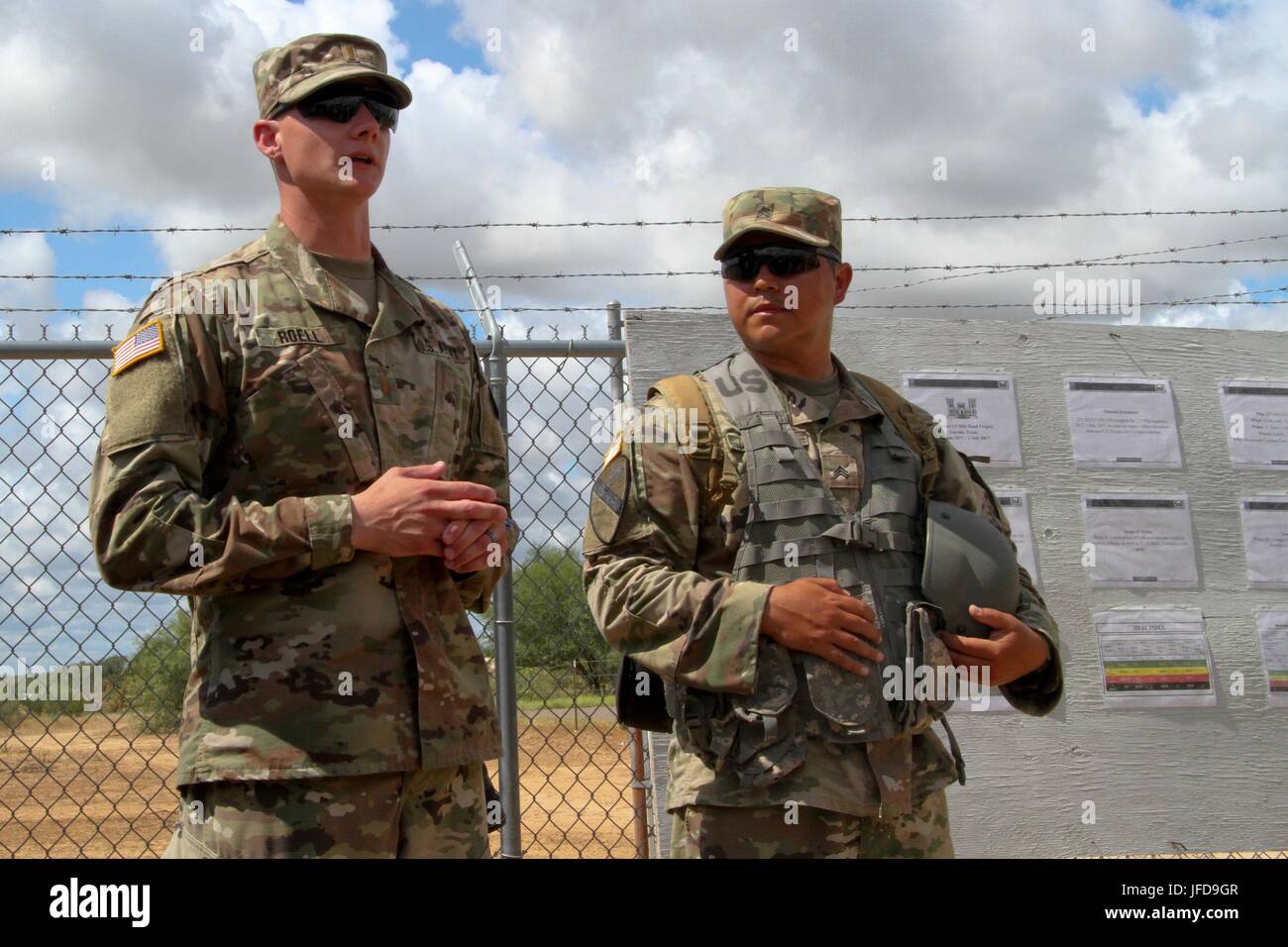 (left) 2nd Lt. Michael Roell and Sgt. Reuben Aleman, engineers with U.S ...
