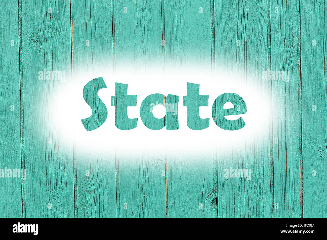 state word print on the grunge wooden plate Stock Photo - Alamy