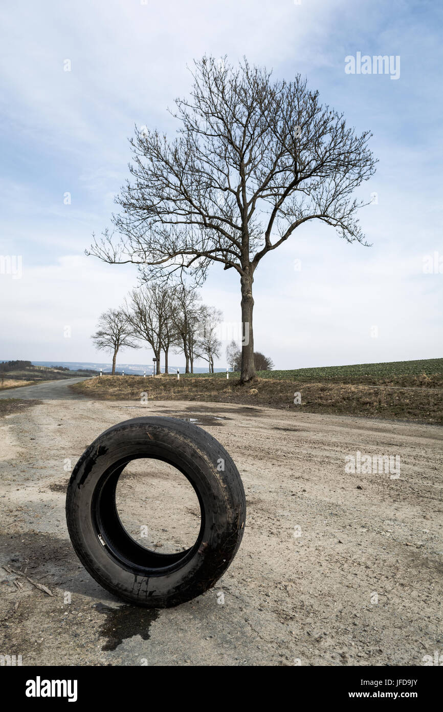 single car tire Stock Photo - Alamy