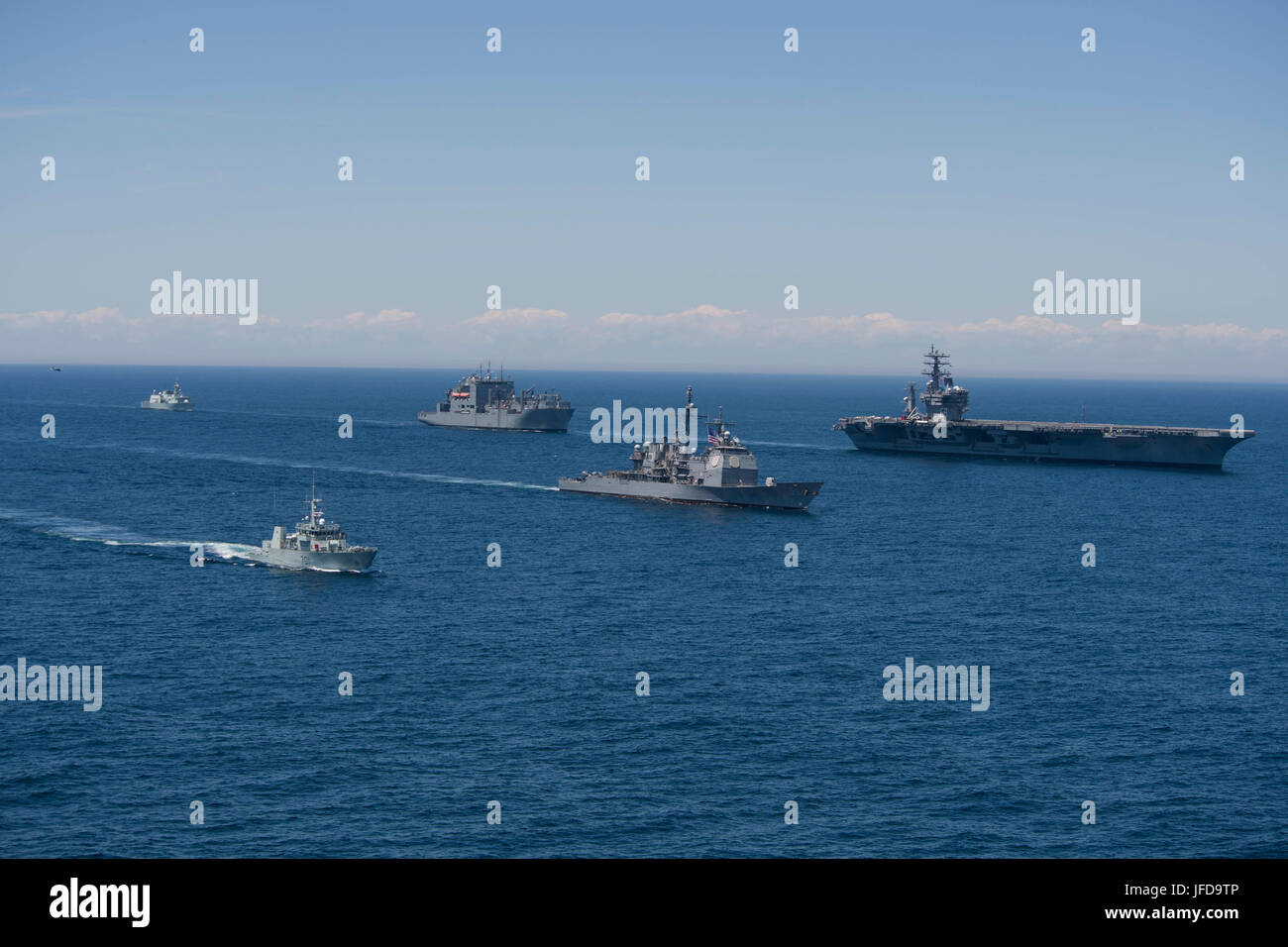 USS Dwight D. Eisenhower (CVN 69), USS San Jacinto (CG 56), USNS Robert ...