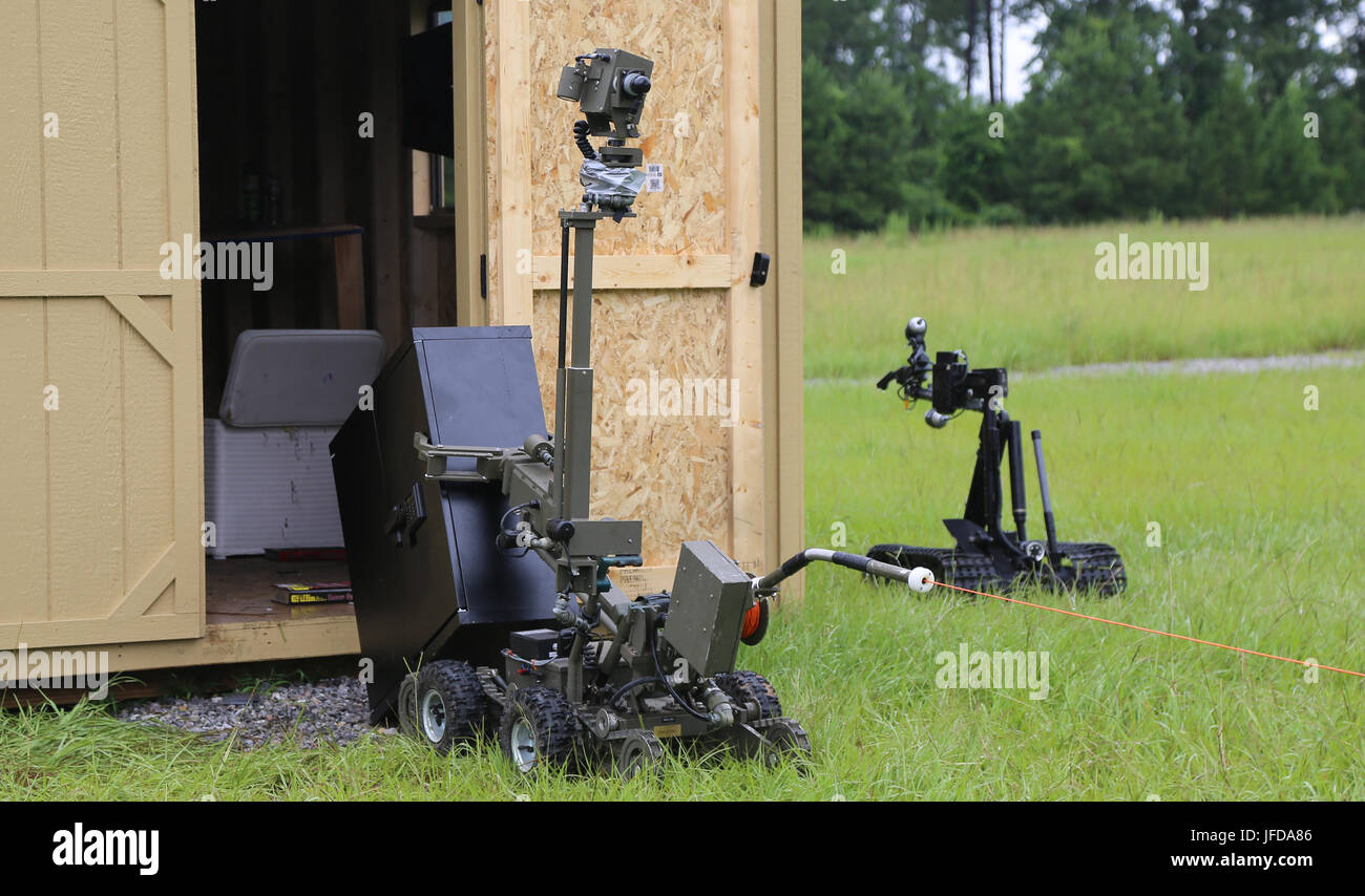 A Mini ANDROS II Robot, controlled by personnel assigned to Rapides ...