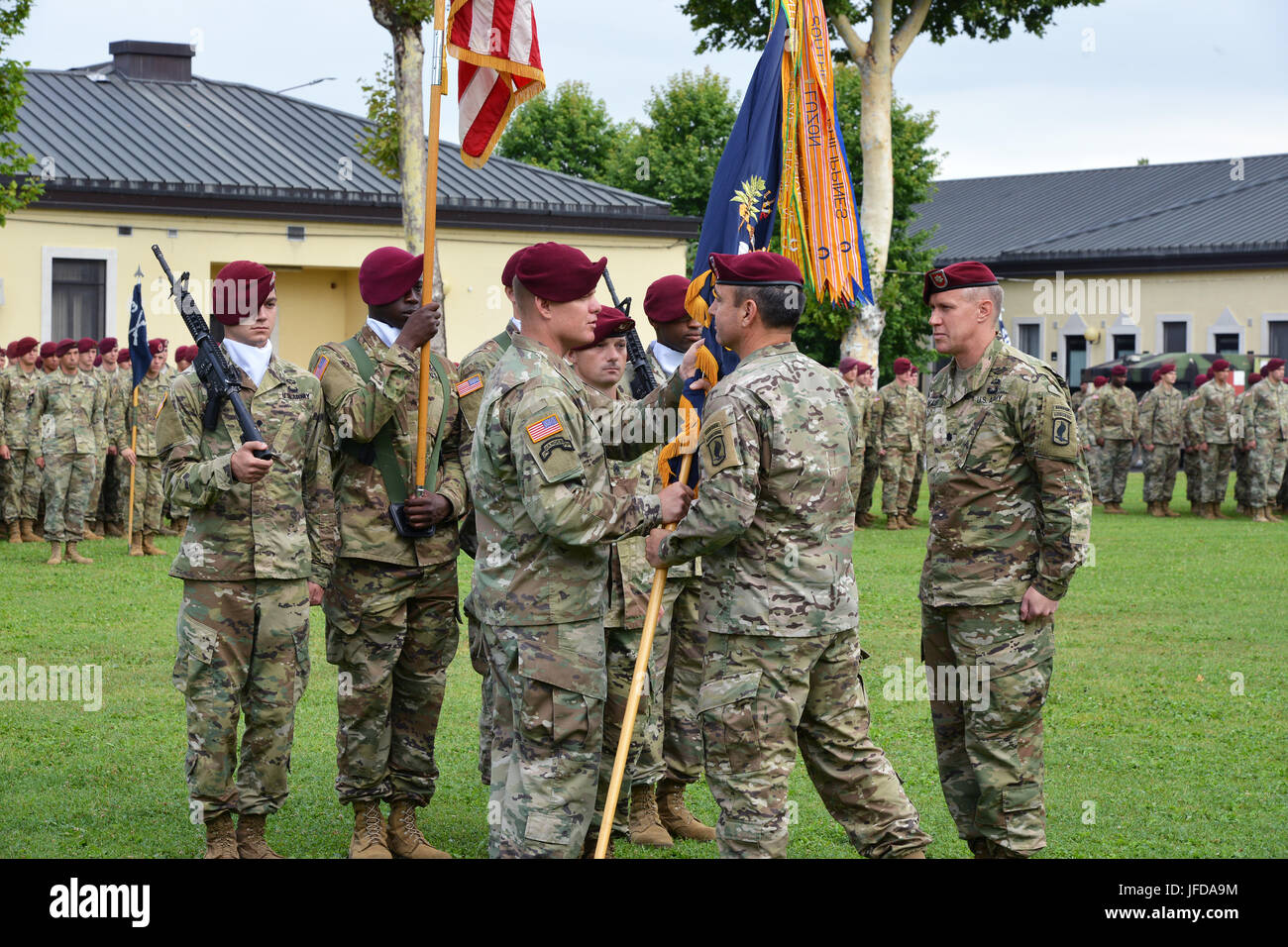 Lt. Col. Robert M. Shaw (left), incoming commander 1st Battalion 503rd ...