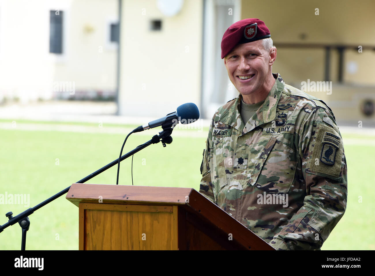U. S. Army Paratrooper Lt. Col. Michael P. Wagner, outgoing commander ...