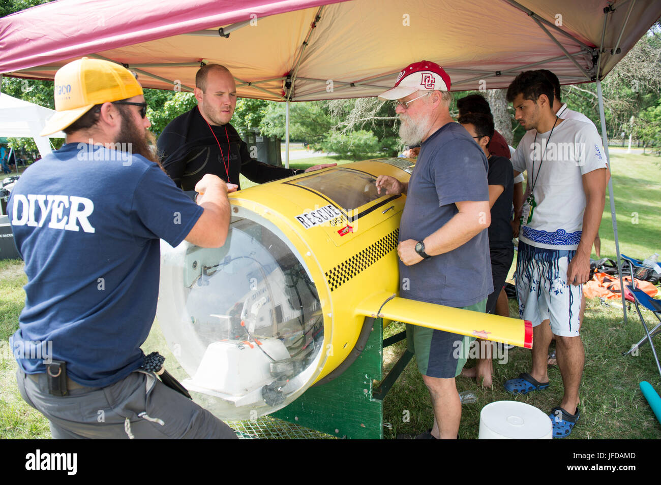 Fourth day of the International Human-Powered Submarine Races in the ...