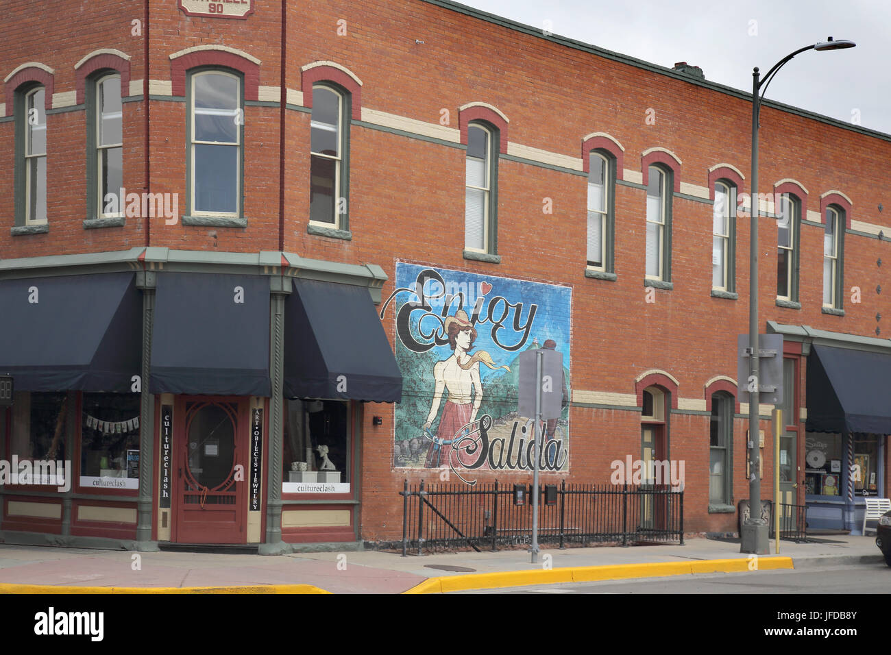 the riverside railroad town of Salida in colorado usa Stock Photo - Alamy