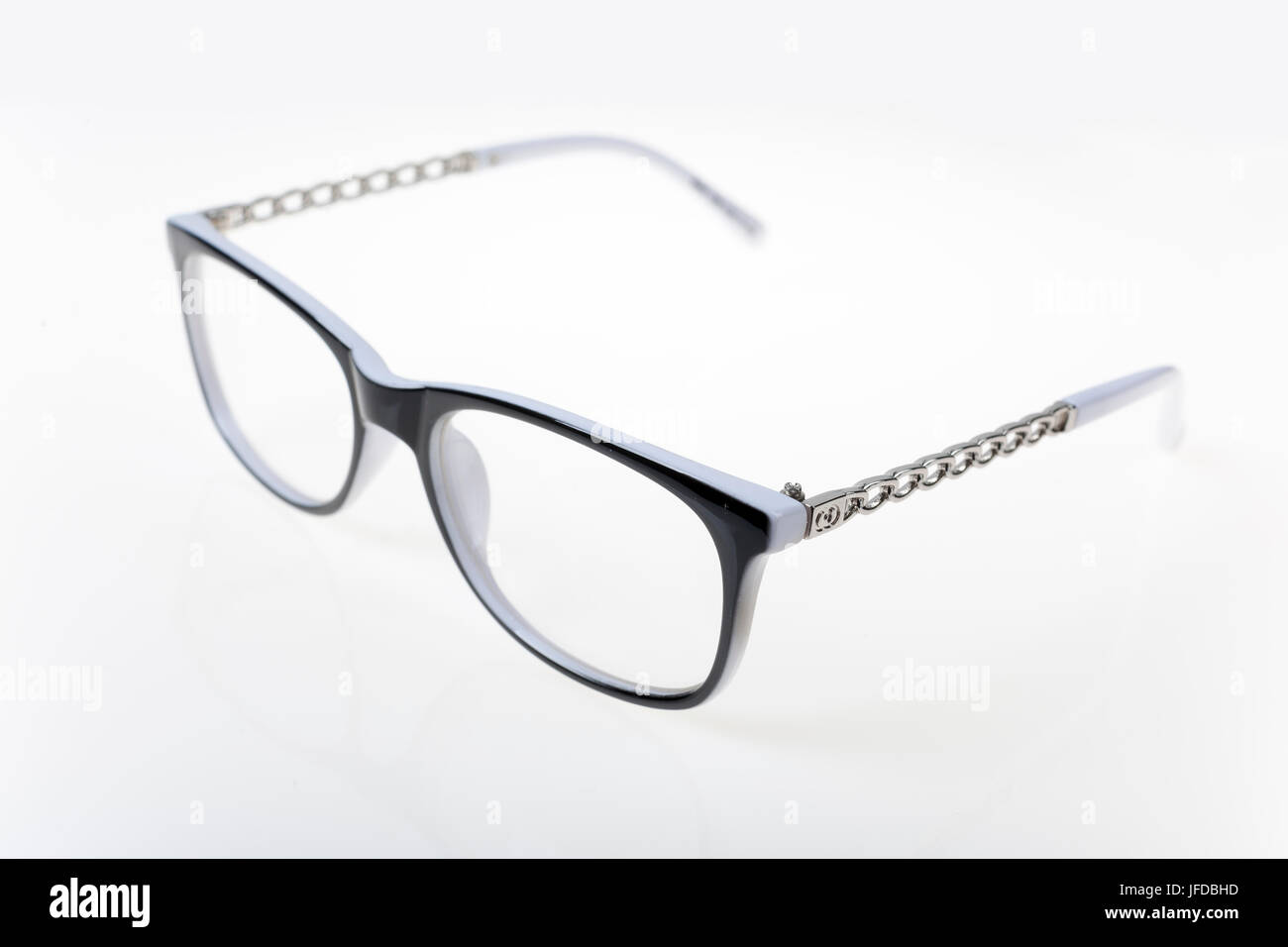 Close-up view on eyeglasses on white background Stock Photo - Alamy