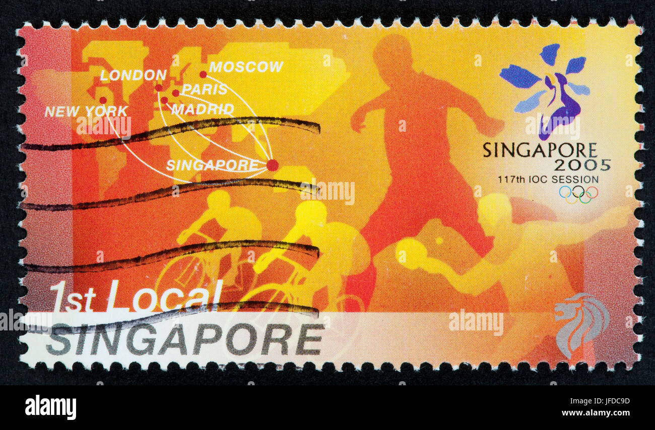 Singapore postage stamp hi-res stock photography and images - Alamy