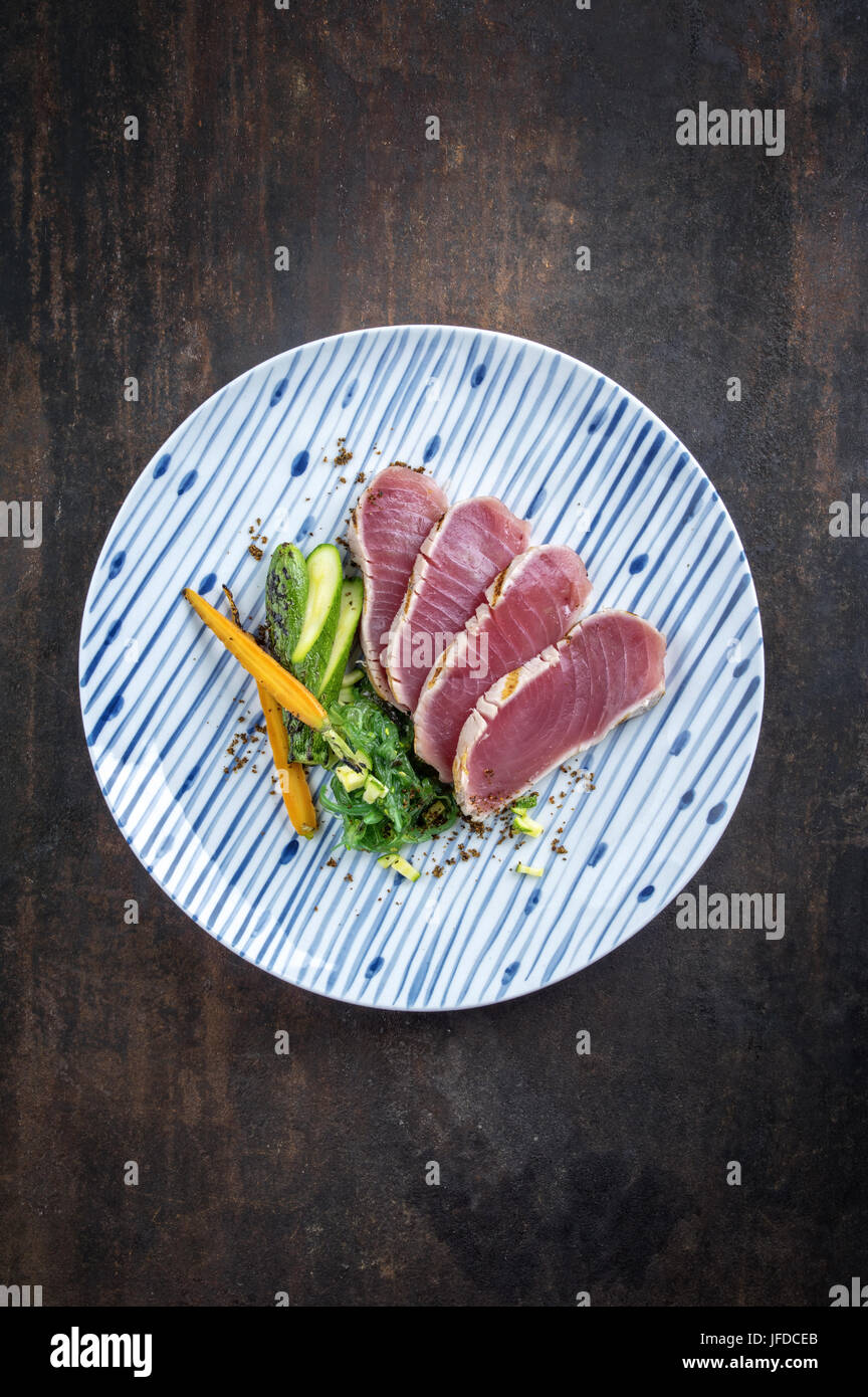 Tuna Filet with Vegetable Stock Photo - Alamy