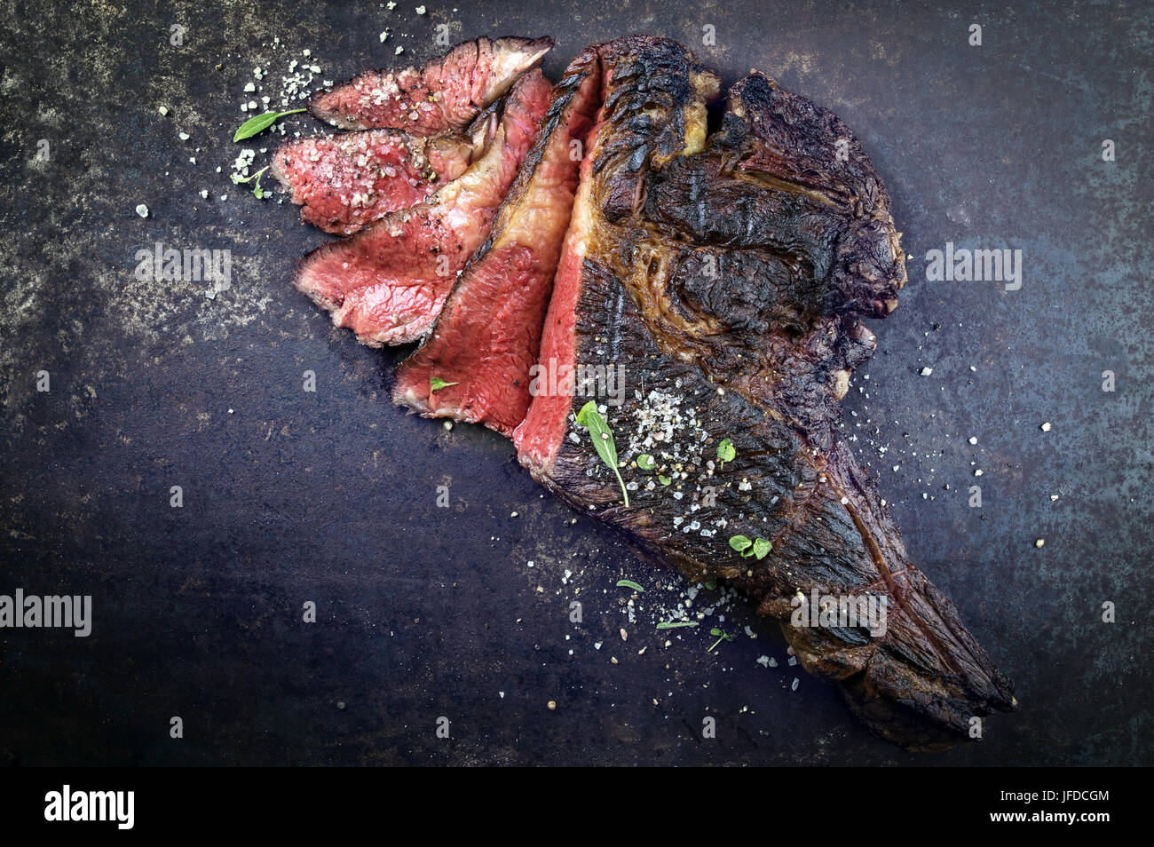 Barbecue Kobe Tomahawk Steak Stock Photo - Alamy