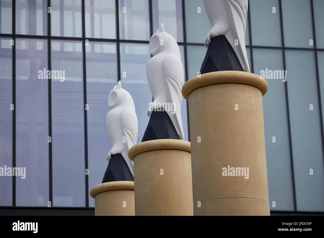 Oldham owl statues The Old Town Hall development, Parliament Square ...
