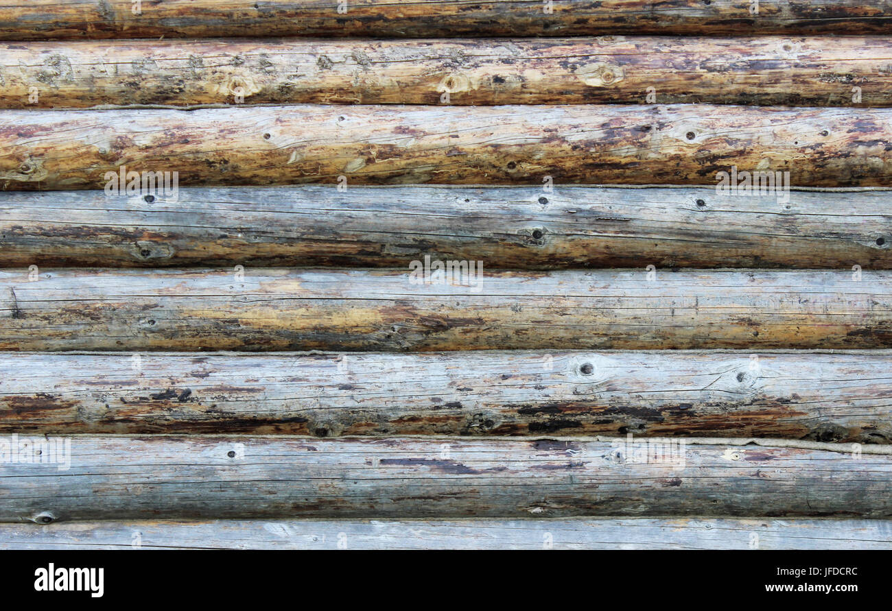 Assembling a wooden frame and building a house. Russia. Texture of old ...
