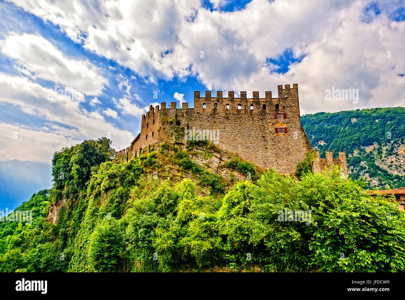 Italy Trentino Tenno the castle Stock Photo - Alamy