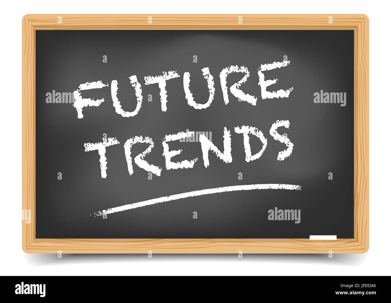 Blackboard Future Trends Stock Photo - Alamy