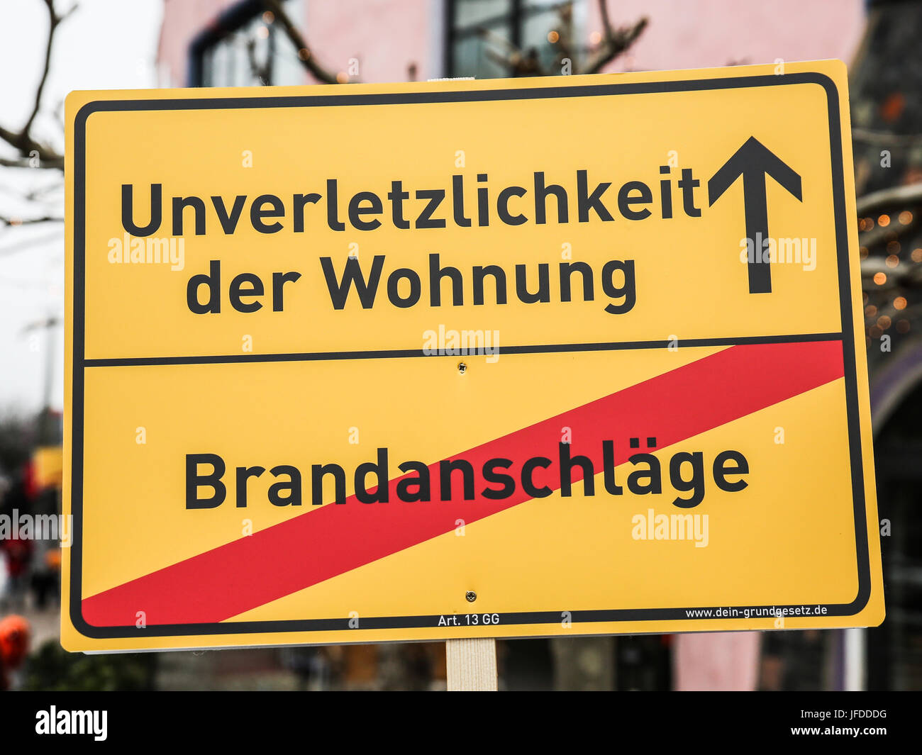 Inviolability of the apartment - burns Stock Photo - Alamy