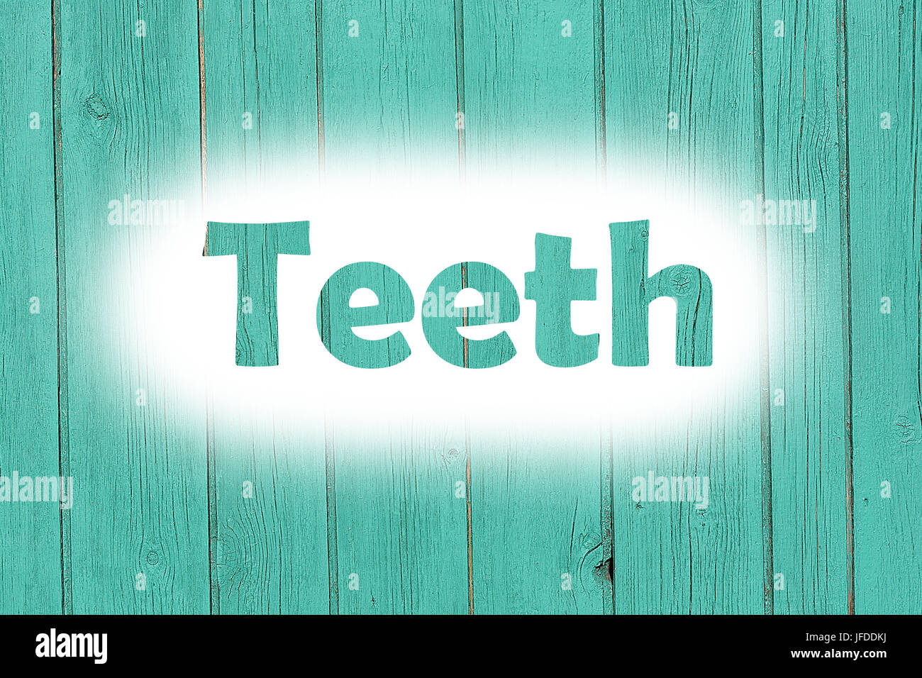 teeth word print on the grunge wooden plate Stock Photo - Alamy
