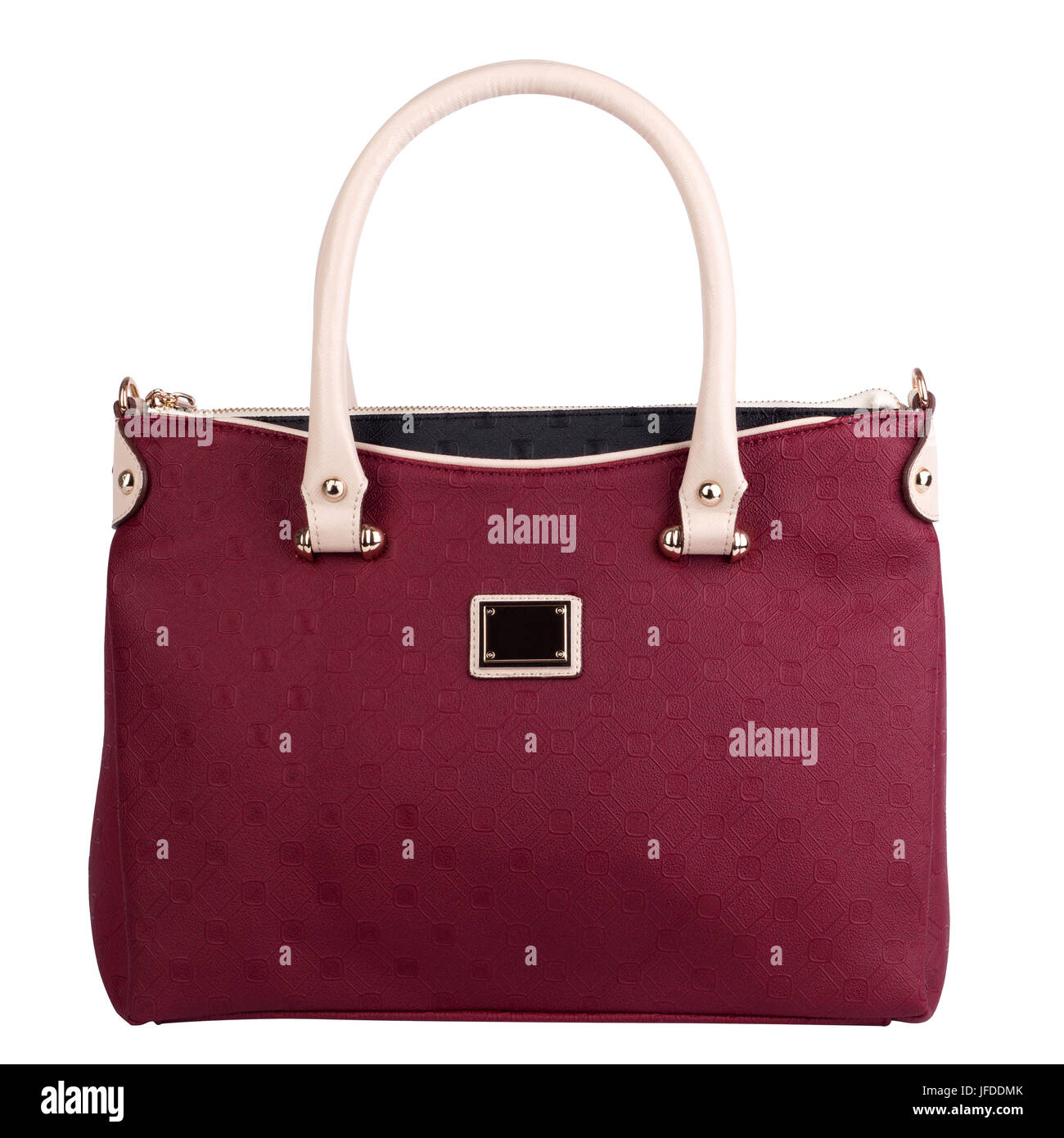 Crimson red trendy female purse isolated on white background Stock ...