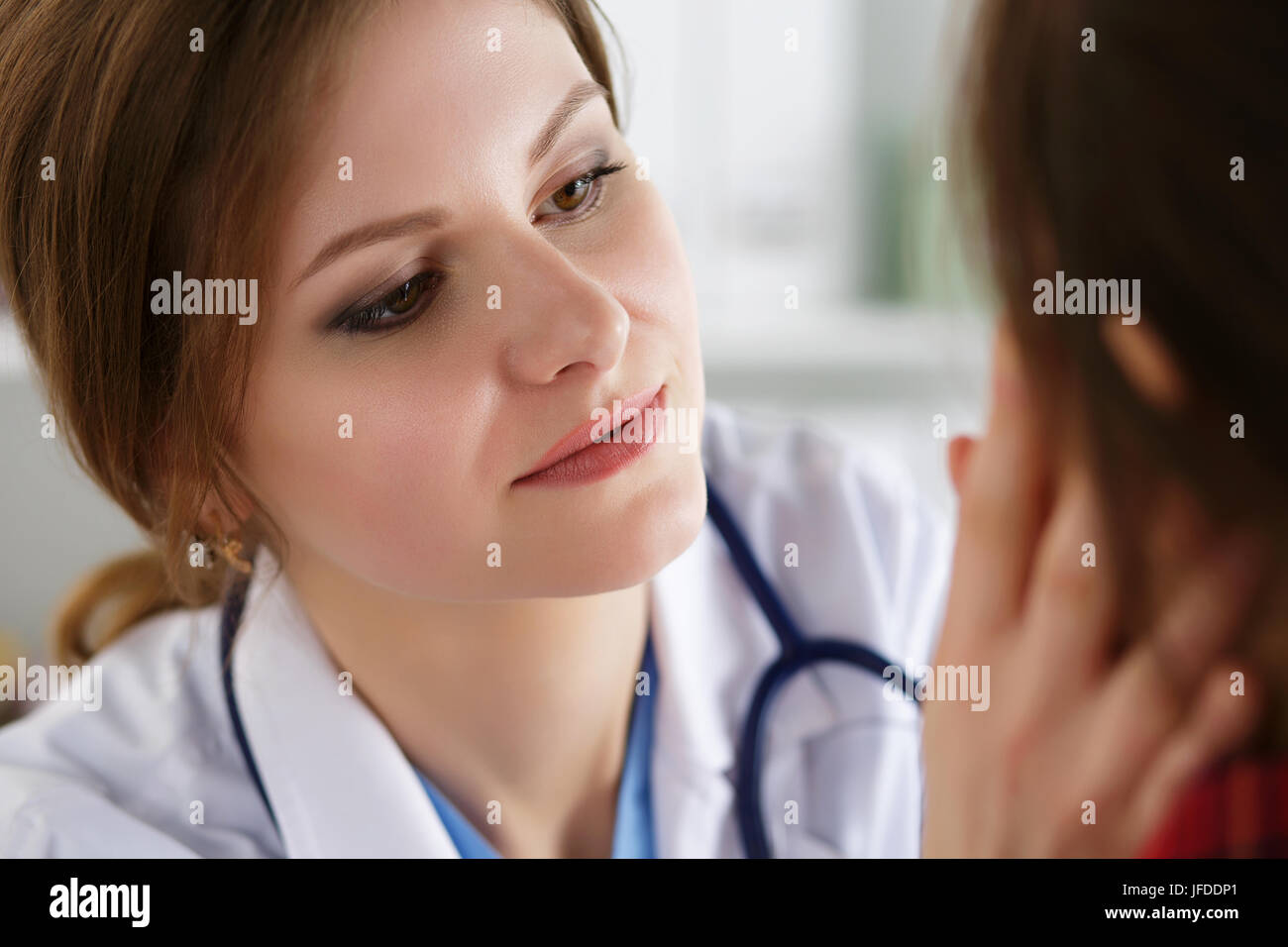 Female medicine doctor examining patient. Healthcare, medical service ...