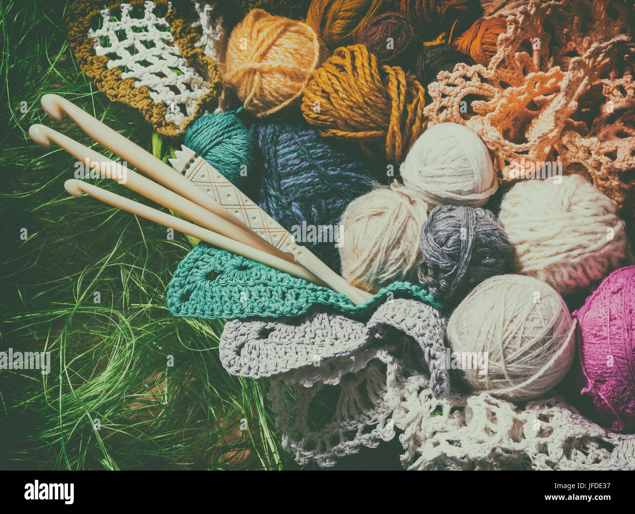 wool balls for knitting Stock Photo - Alamy
