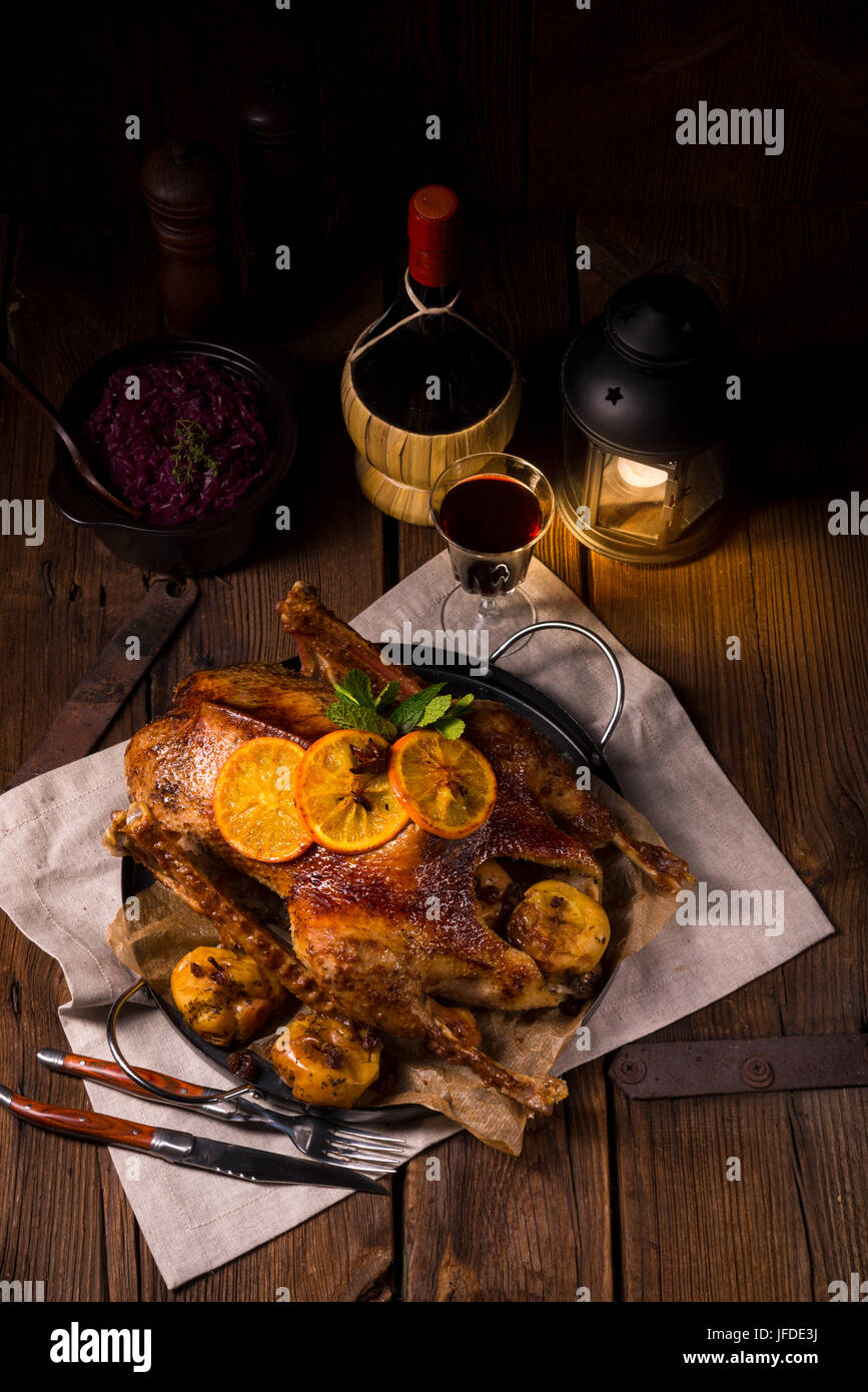 Crispy Roast goose Stock Photo - Alamy