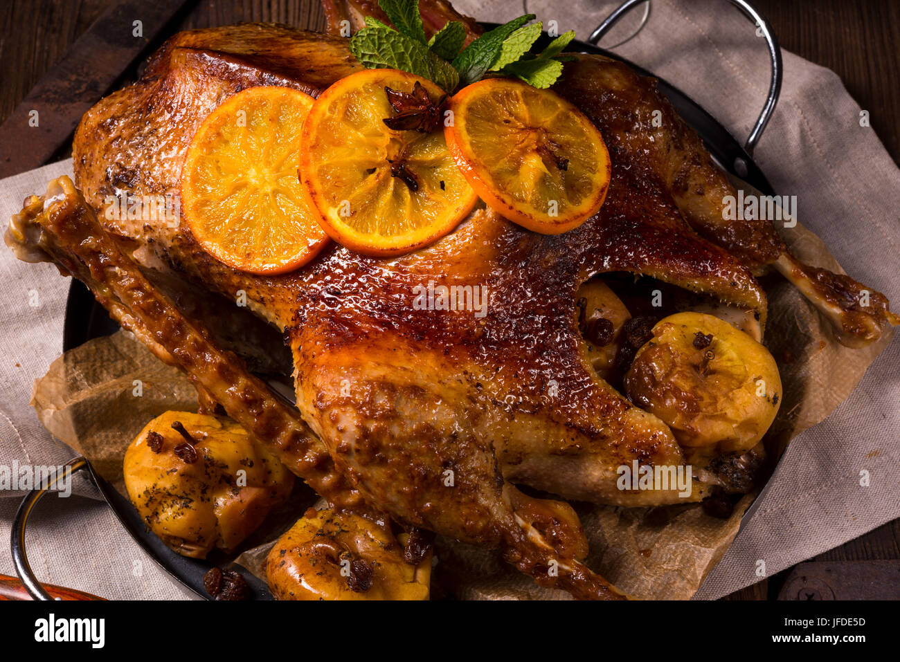 Crispy Roast goose Stock Photo - Alamy