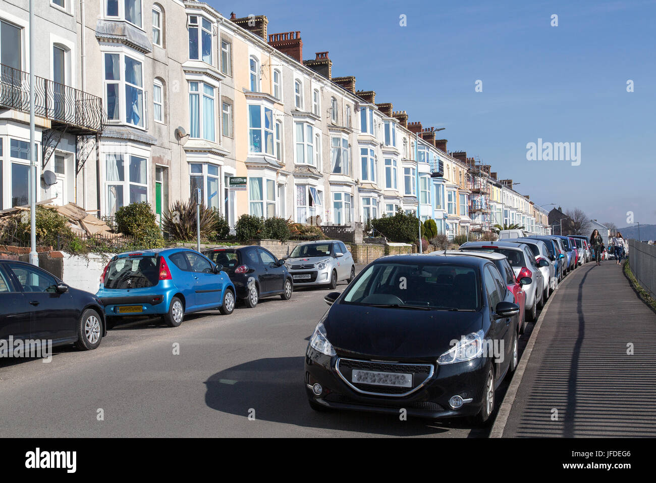 Row of Terrace Houses Stock Photo - Alamy