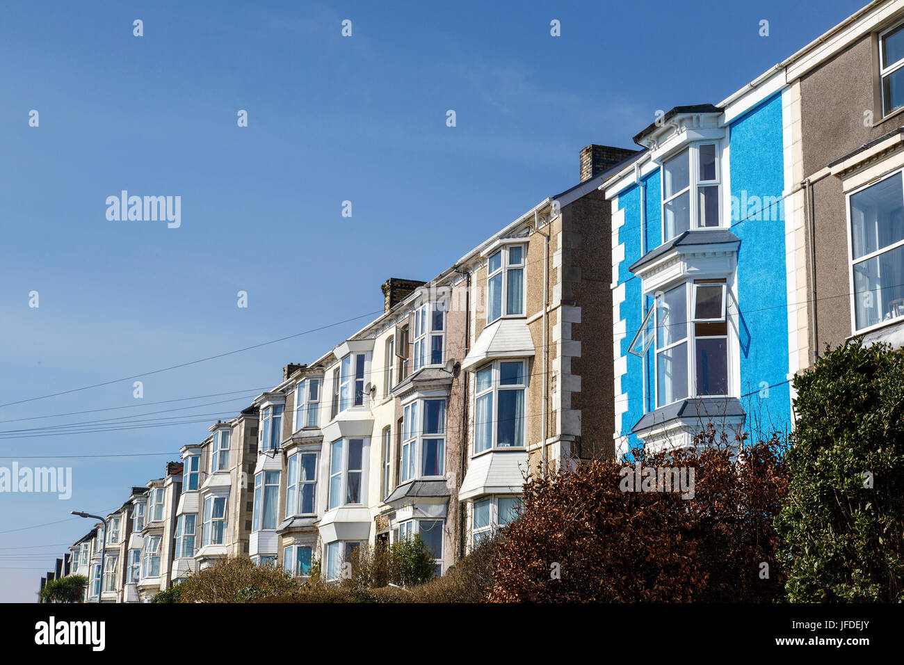Row of Terrace Houses Stock Photo - Alamy