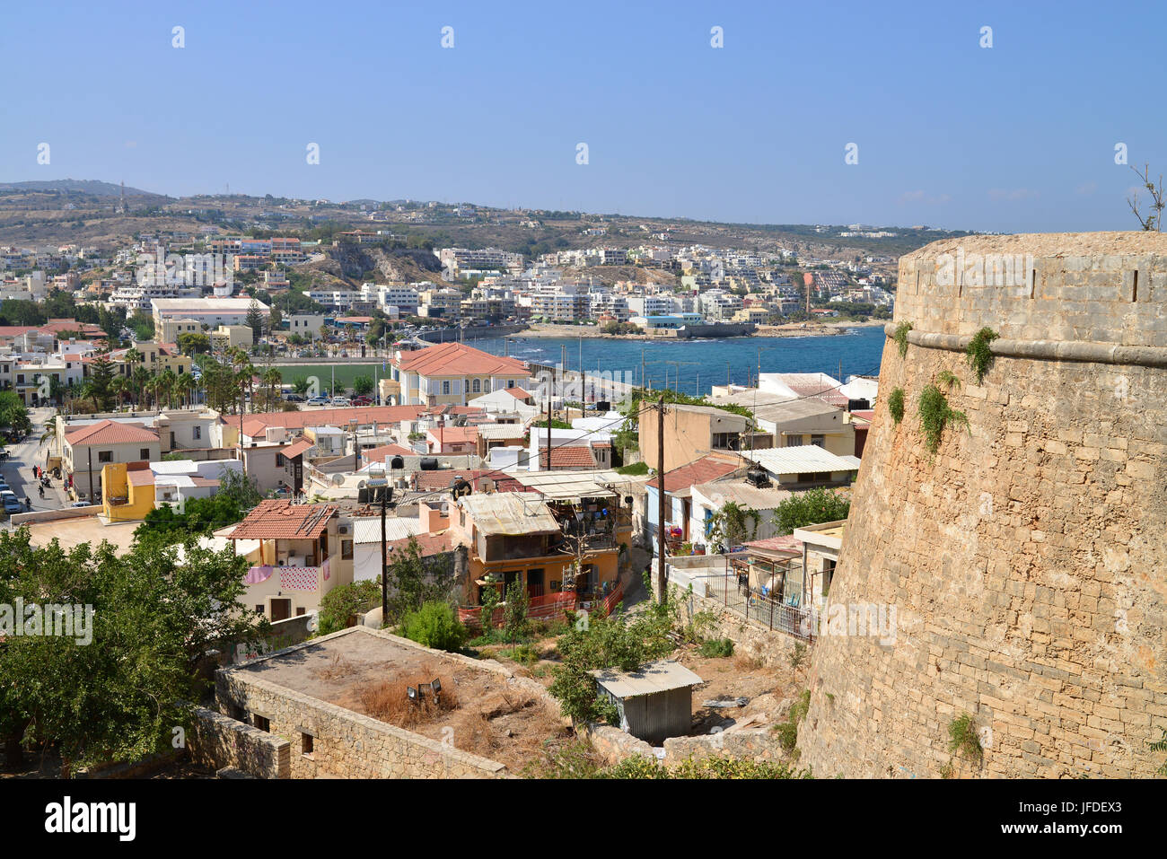 Rethymno Fortezza fortress city view Stock Photo - Alamy