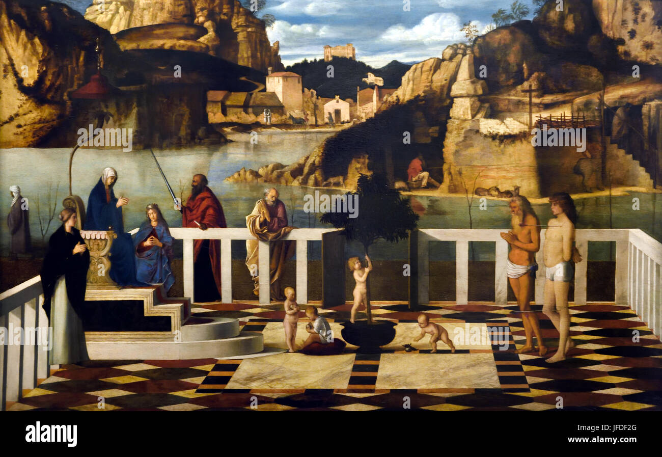 Sacred allegory 1490 1499 giovanni bellini 1430 1516 italian hi-res ...