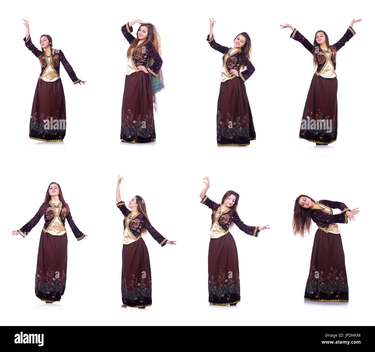 Young lady dancing traditional azeri dance Stock Photo - Alamy