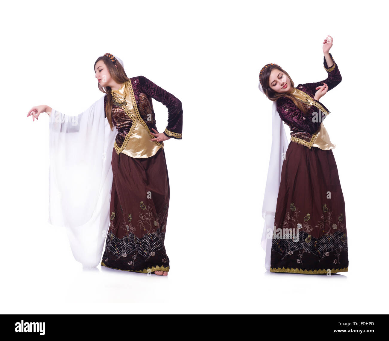 Young lady dancing traditional azeri dance Stock Photo - Alamy