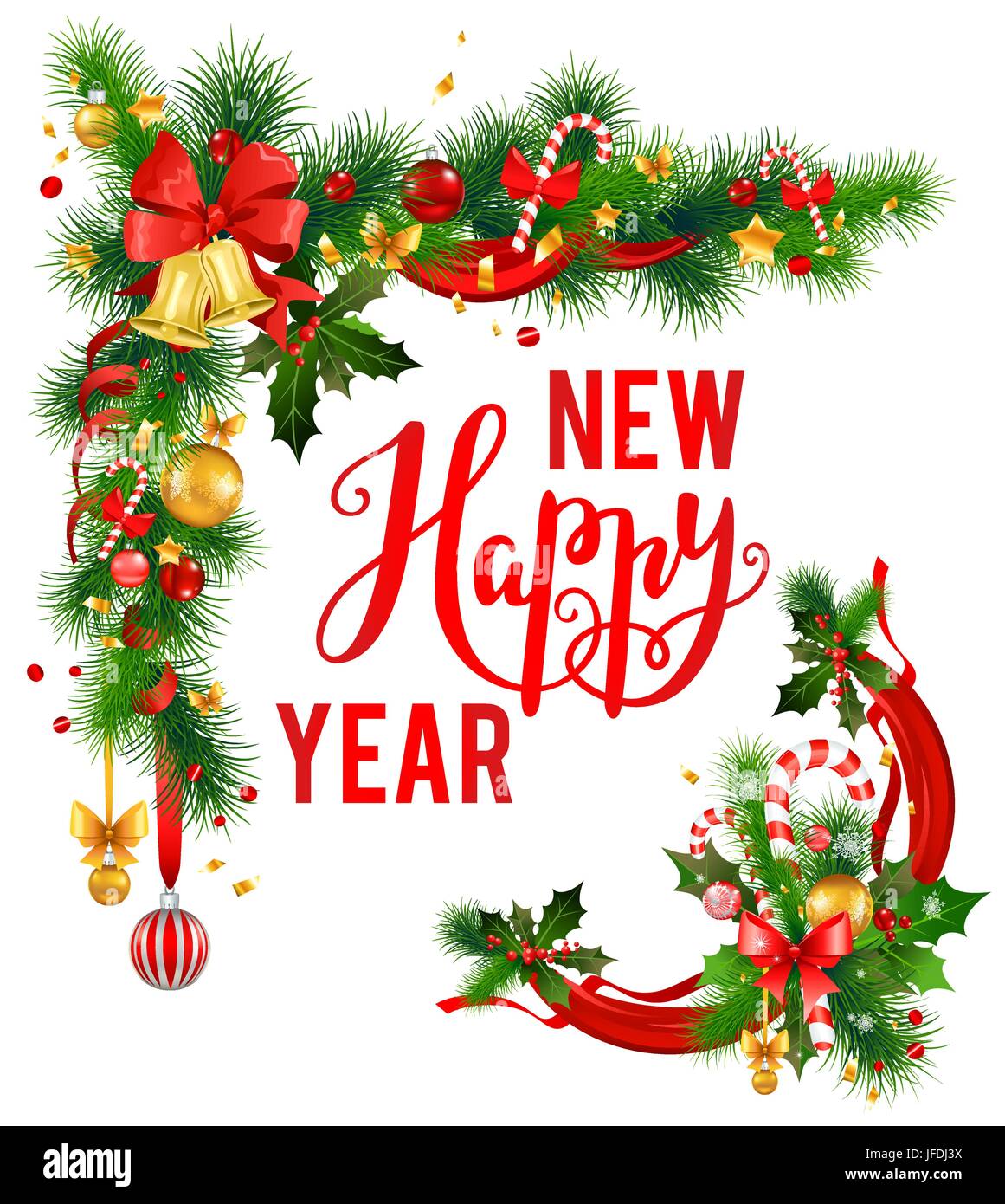 New year christmas tinsel Stock Vector Images - Alamy