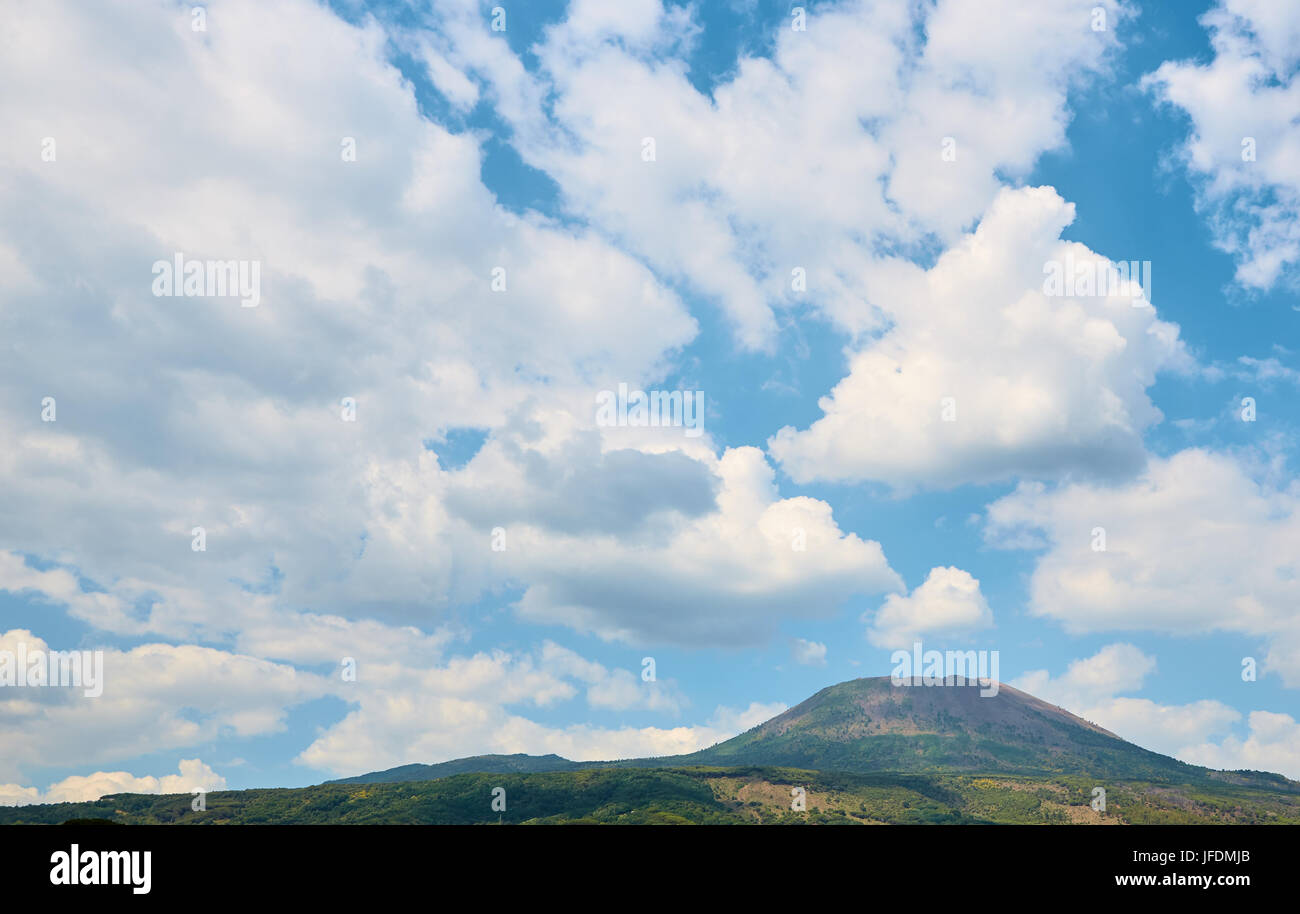 View of Vesuvius volcano from Naples Stock Photo - Alamy