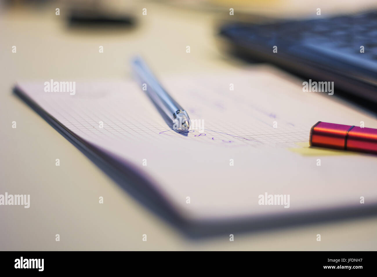 Pen on a sheet Stock Photo - Alamy