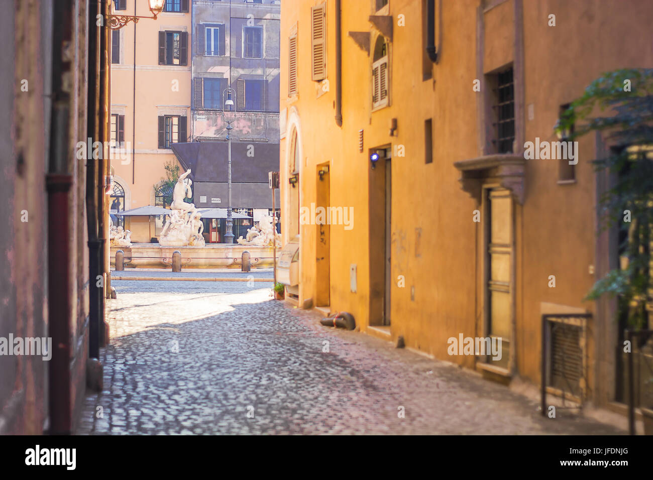 Renaissance street in Rome Stock Photo - Alamy