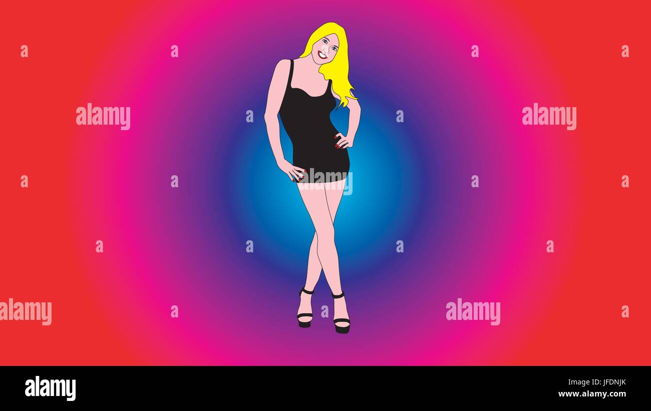 Full length girl in Stock Vector Images - Alamy