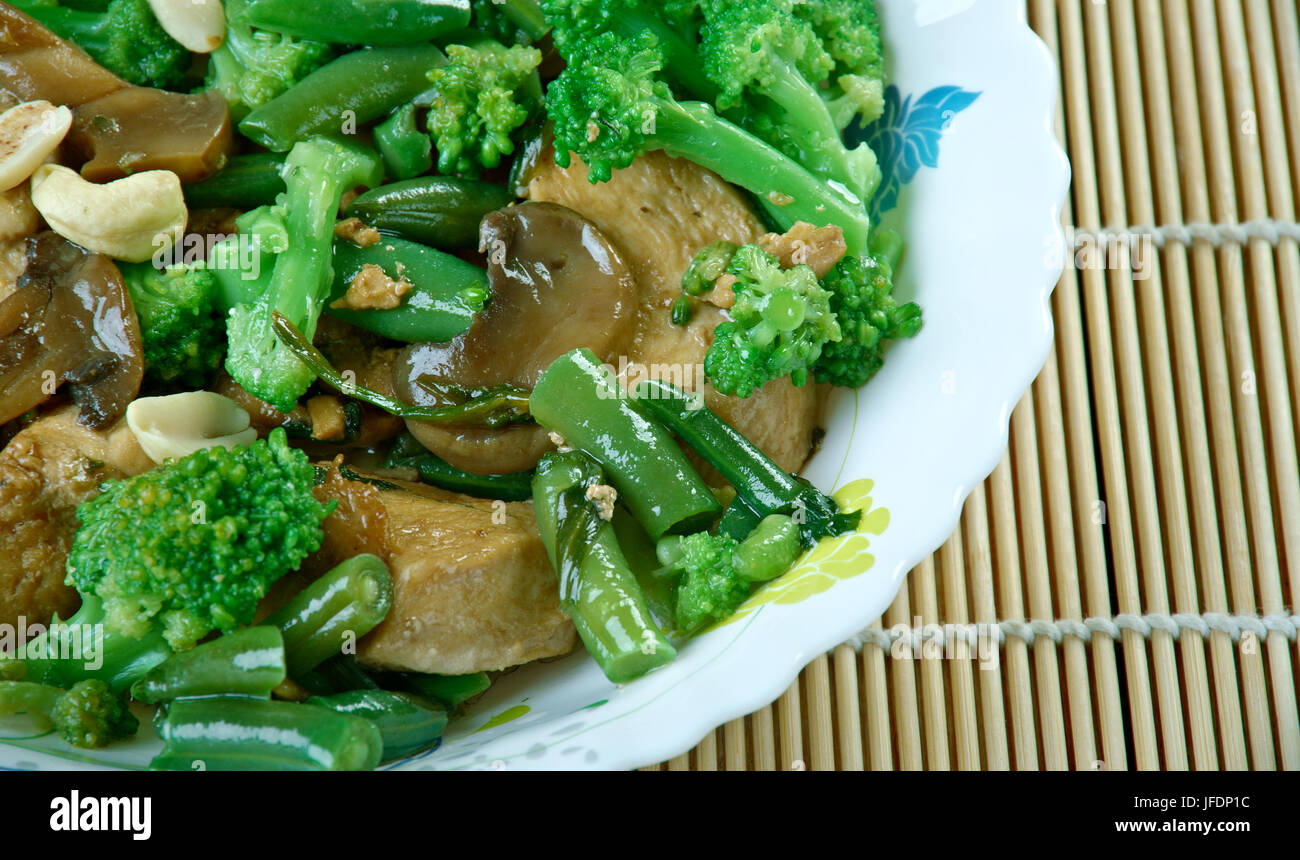 chicken almond ding Stock Photo - Alamy