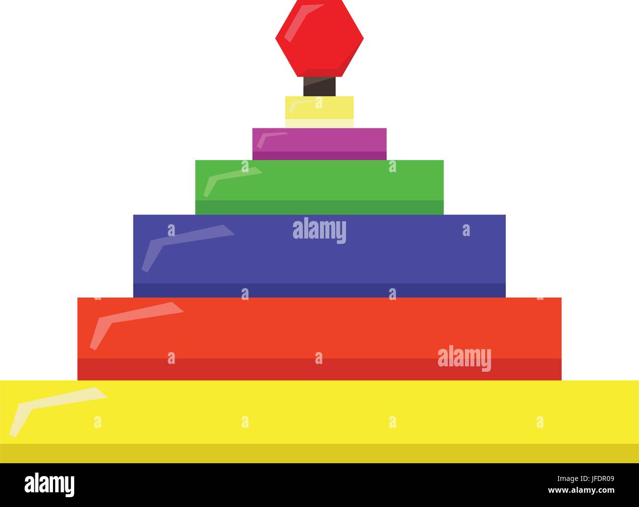 Isolated geometric stack pyramid Stock Vector Image & Art - Alamy