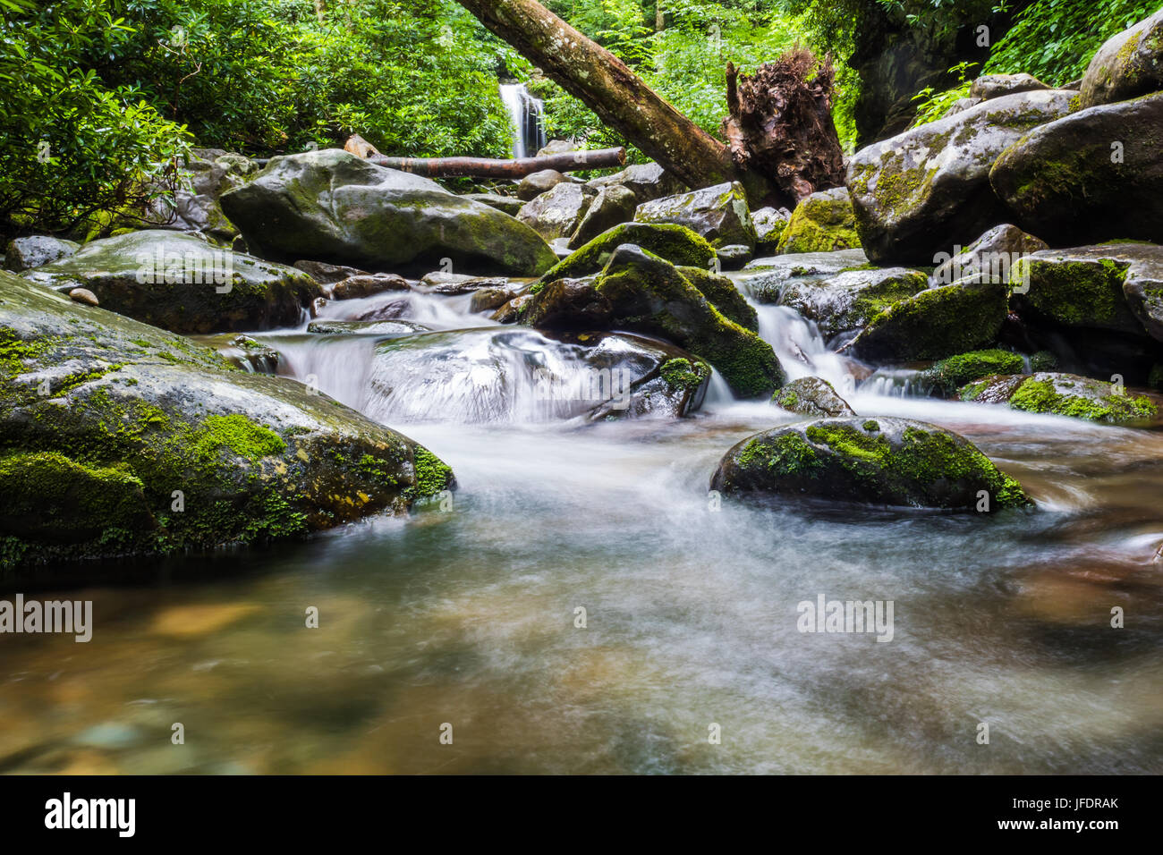 Smokey Mountain Waterfall Stock Photo - Alamy