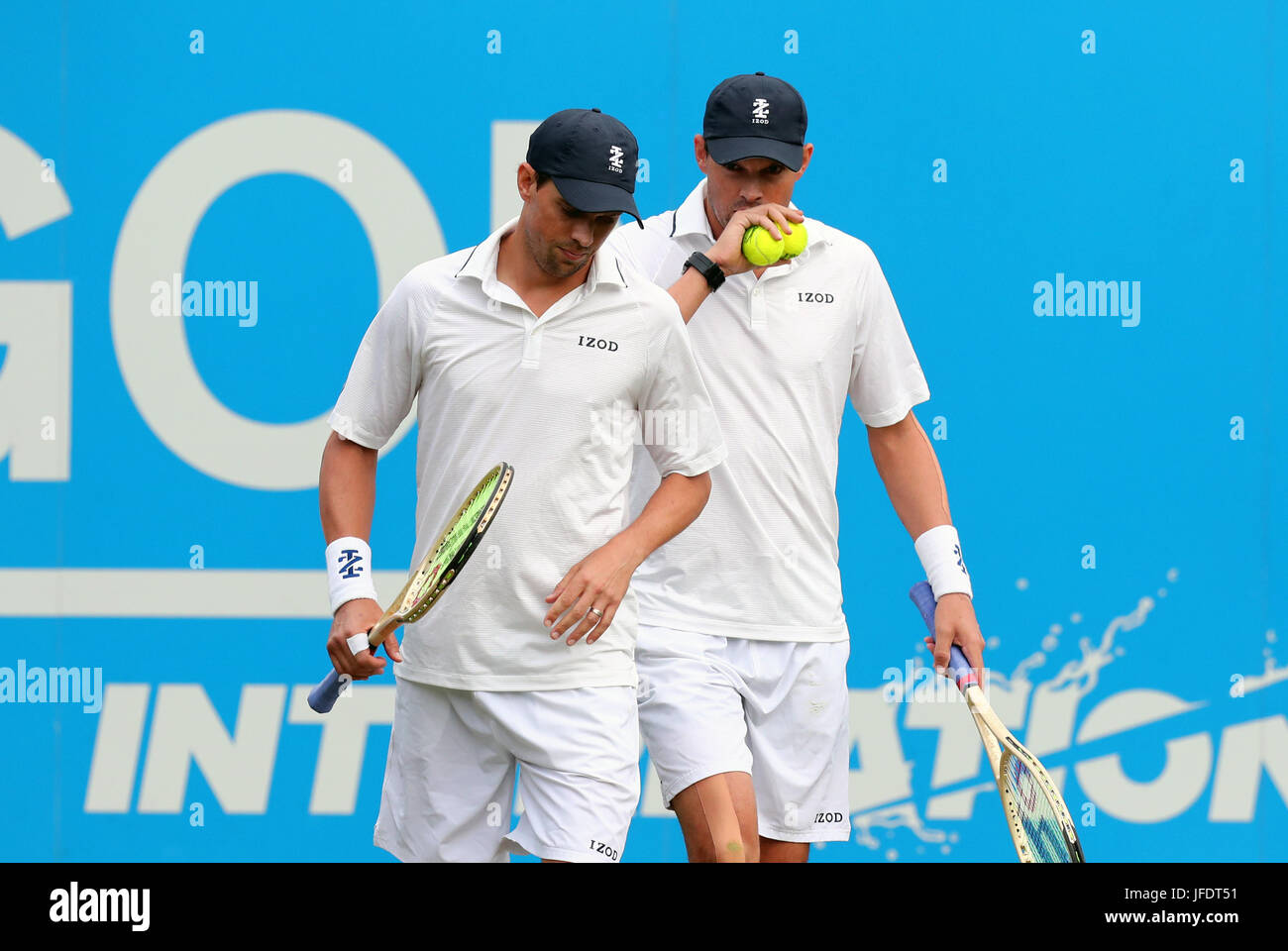 USA's Bob (right) and Mike Bryan during the men's doubles final against ...