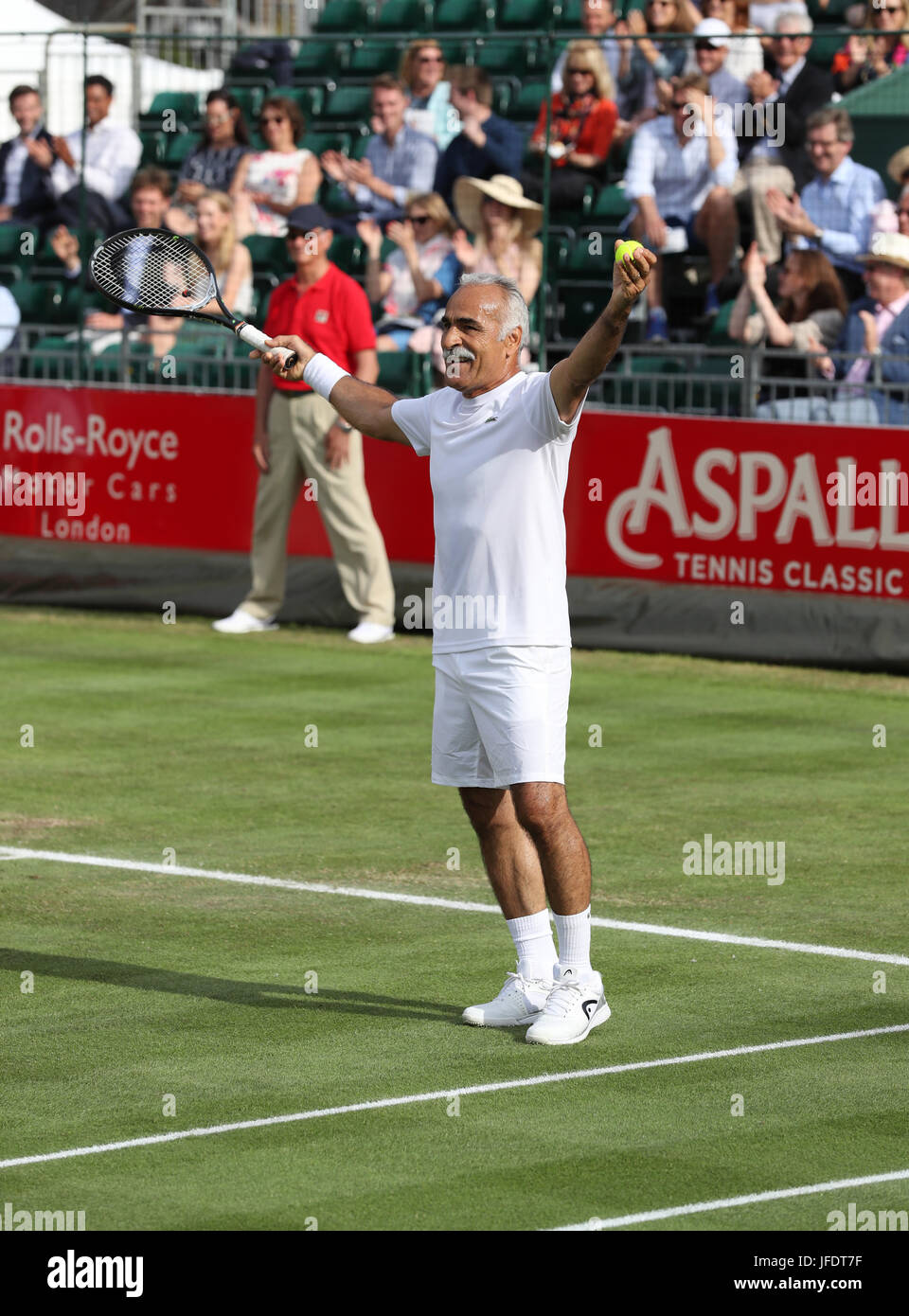 Mansour Bahrami during an exhibition match during day four of the ...