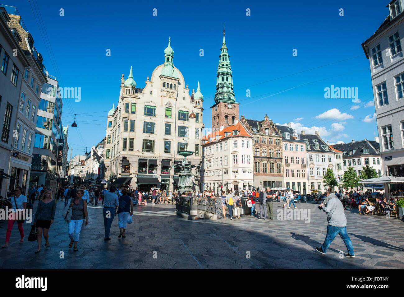 Amagertorv, Amager Square, part of the Stroget pedestrian zone ...