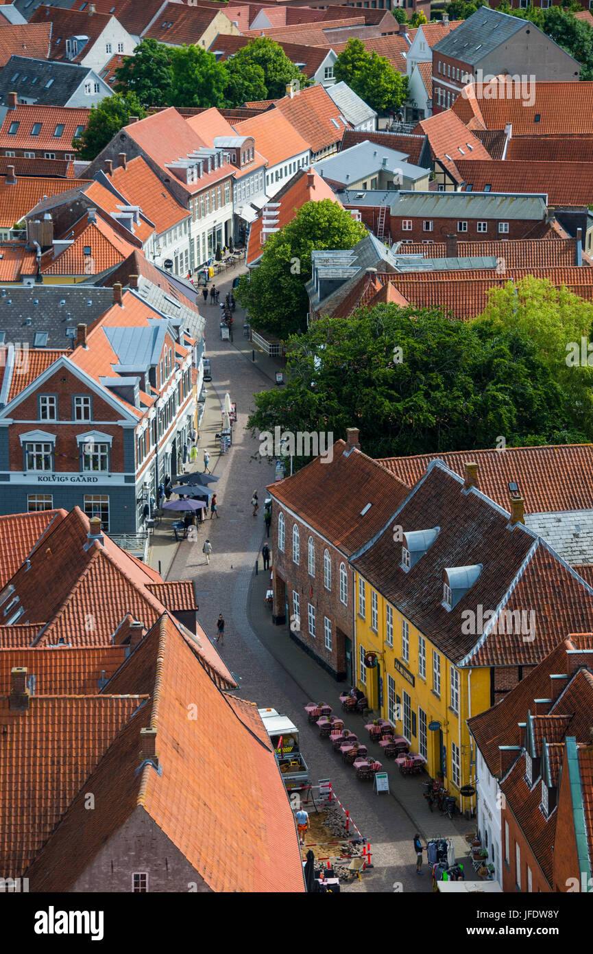 Overlook over Ribe, Denmark's oldest surviving city, Jutland, Denmark ...