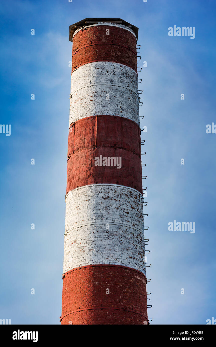 high brick chimney Stock Photo - Alamy