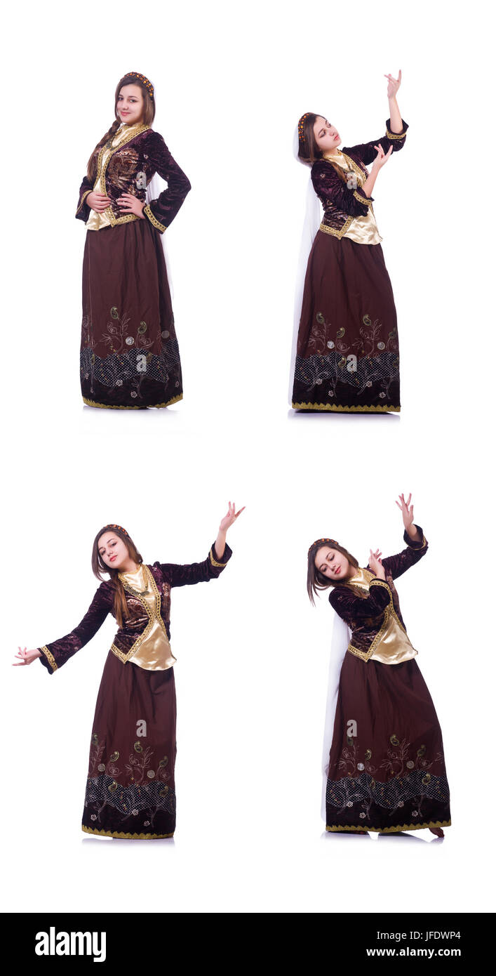 Young lady dancing traditional azeri dance Stock Photo - Alamy