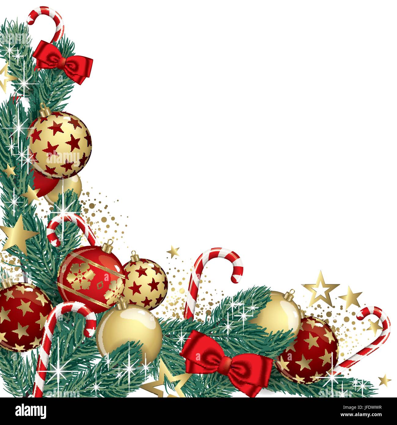 Christmas garland and glitter full vector banner Stock Vector Image ...