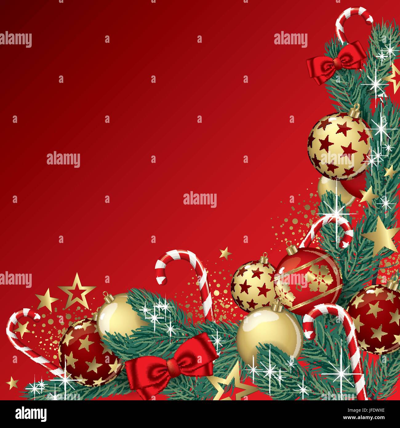 Christmas garland and glitter full vector banner Stock Vector Image ...