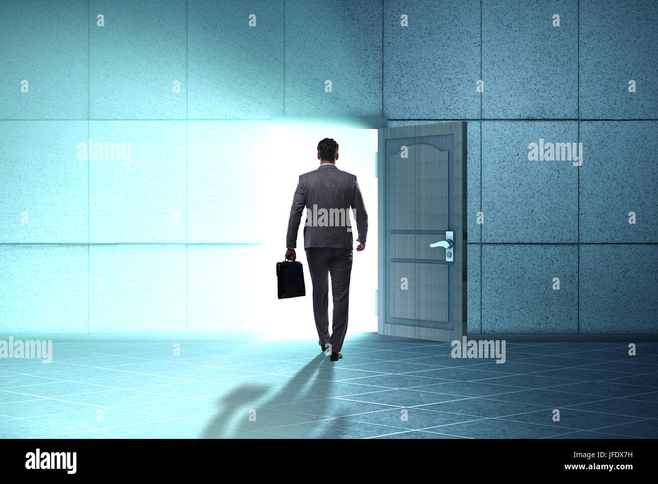 Male walking through door concept hi-res stock photography and images ...