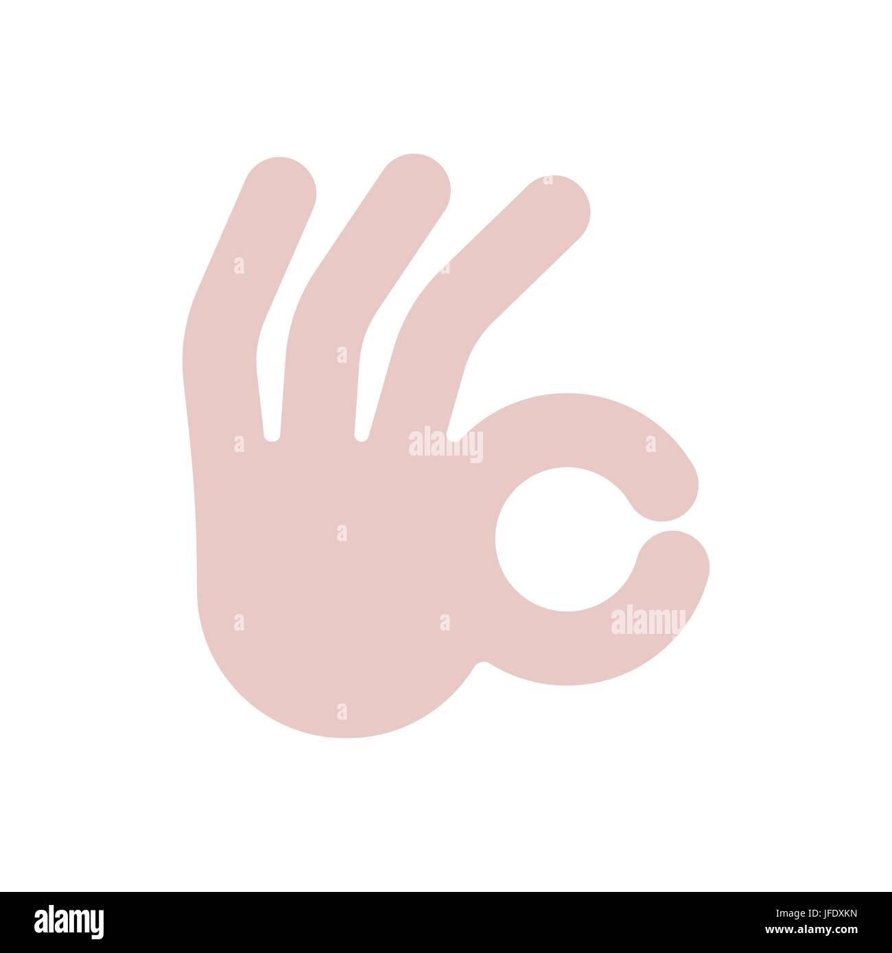 Okay hand sign. Positive consent symbol isolated Stock Vector Image ...